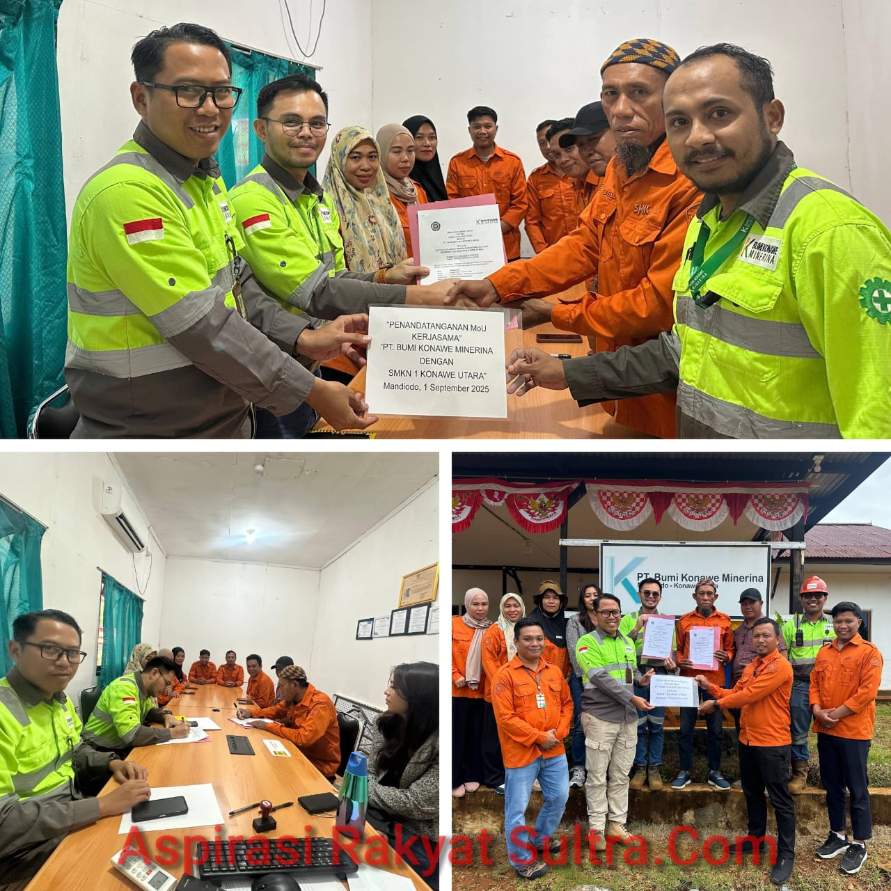 Mendukung Mutu Pendidikan di Lingkar Tambang, PT Bumi Konawe Minerina (BKM) Teken MOU dengan SMK ...